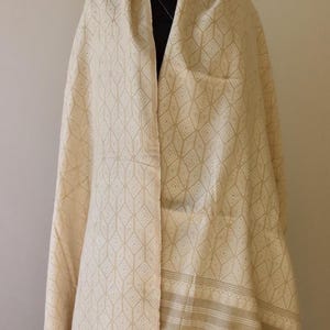 Eri Silk Handwoven Shawl With All Over Motifs From Assam , India - Etsy