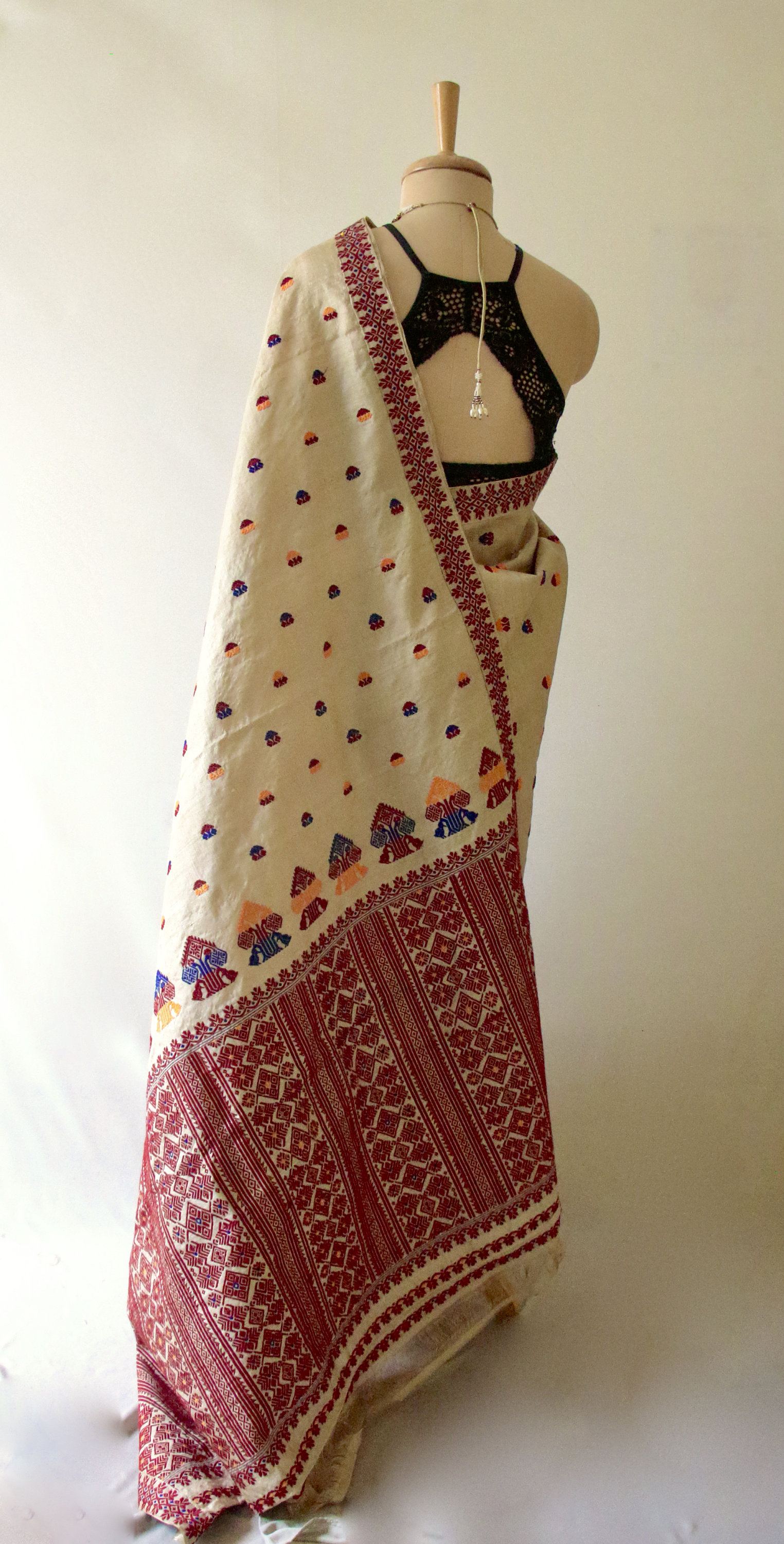Handloom Classic Traditional Design Muga Silk Saree From Assam , India ...