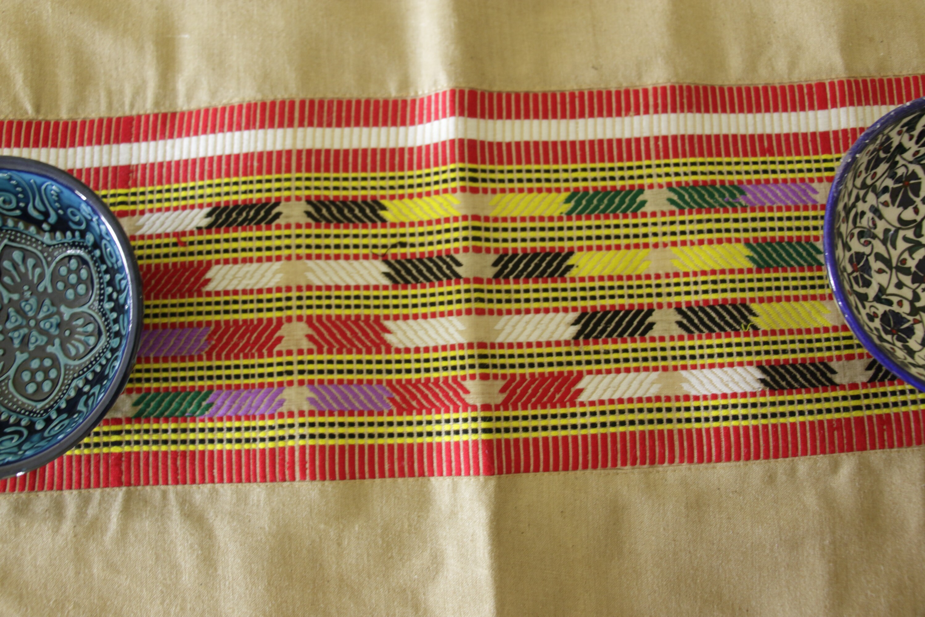 Handwoven Natural Small Size Muga Silk Table Runner - Etsy