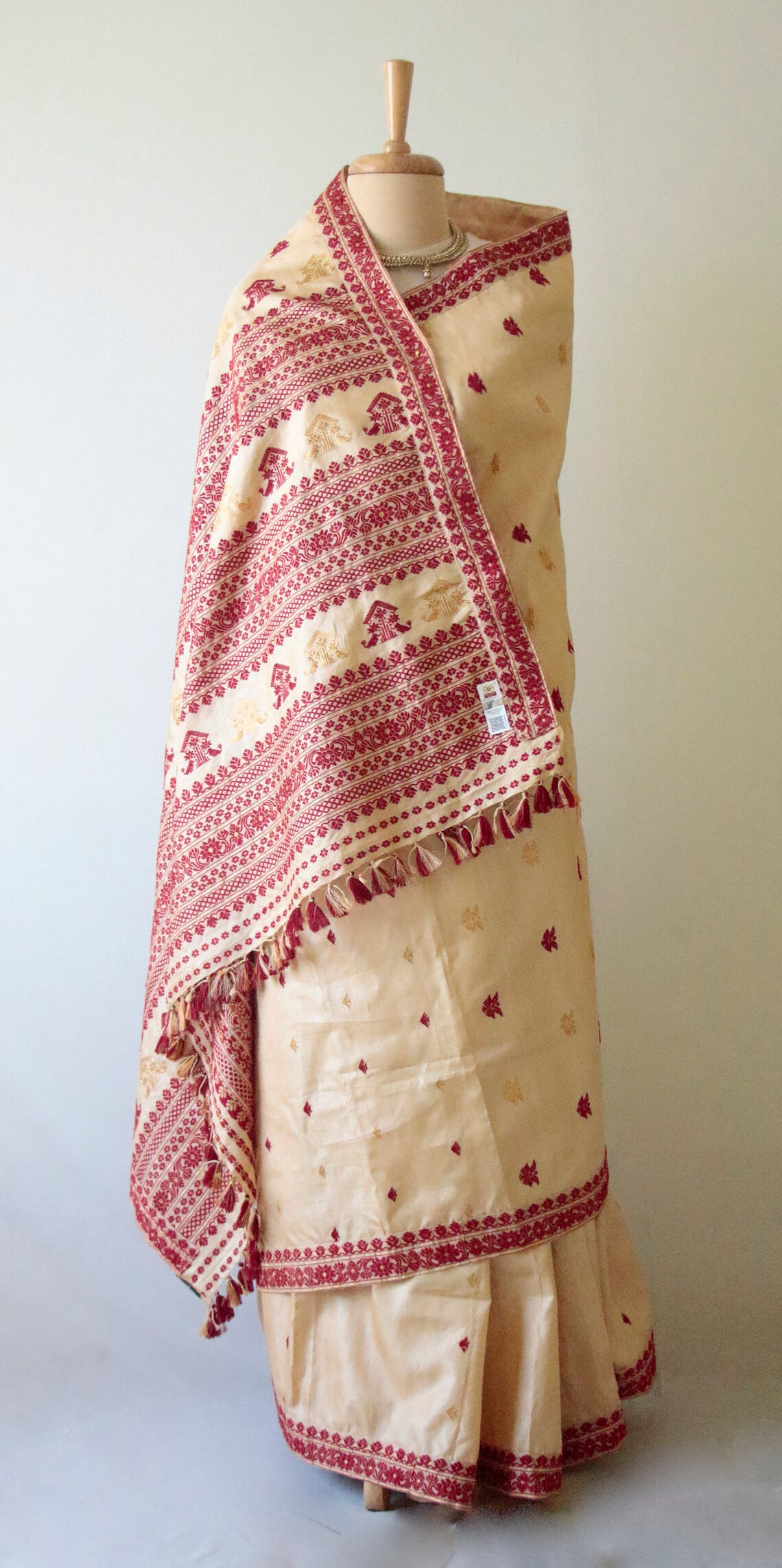 Handloom Tassah Silk Sari From Assam India - Etsy