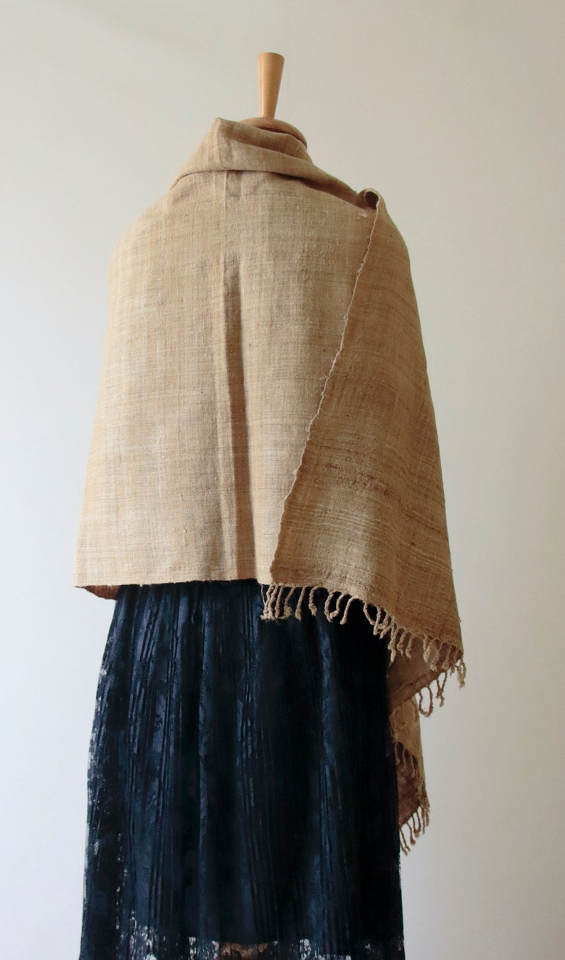 Handwoven Hand Spun Muga Ghicha Silk Shawl From Assam , India - Etsy