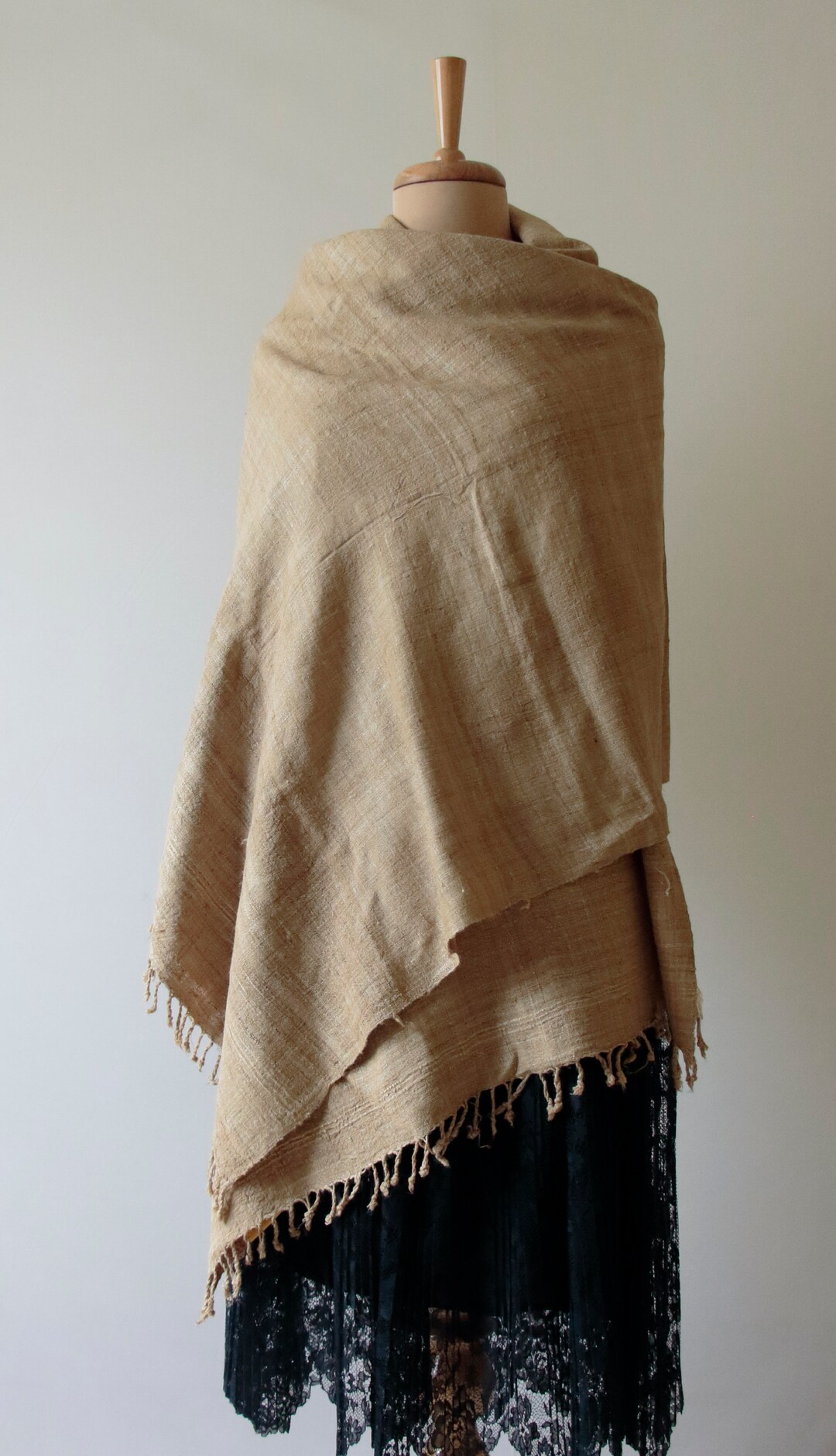 Handwoven Hand Spun Muga Ghicha Silk Shawl From Assam , India - Etsy