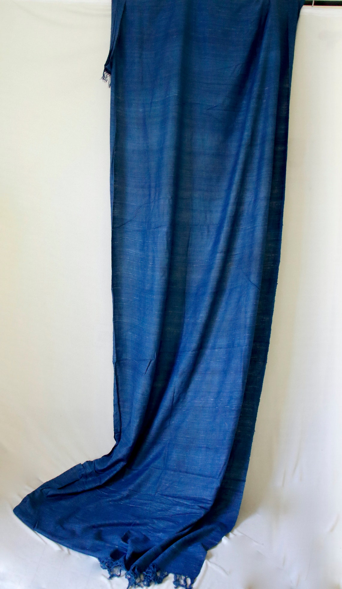 Handwoven Indigo Dyed Hundred Percent Eri Silk / Ahimsa Silk Fabric by ...