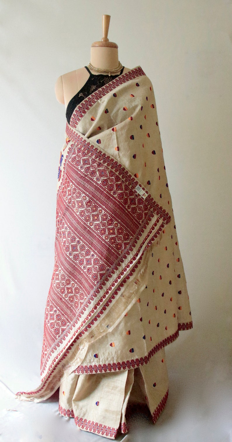 Handloom Classic Traditional Design Muga Silk Saree From Assam , India ...