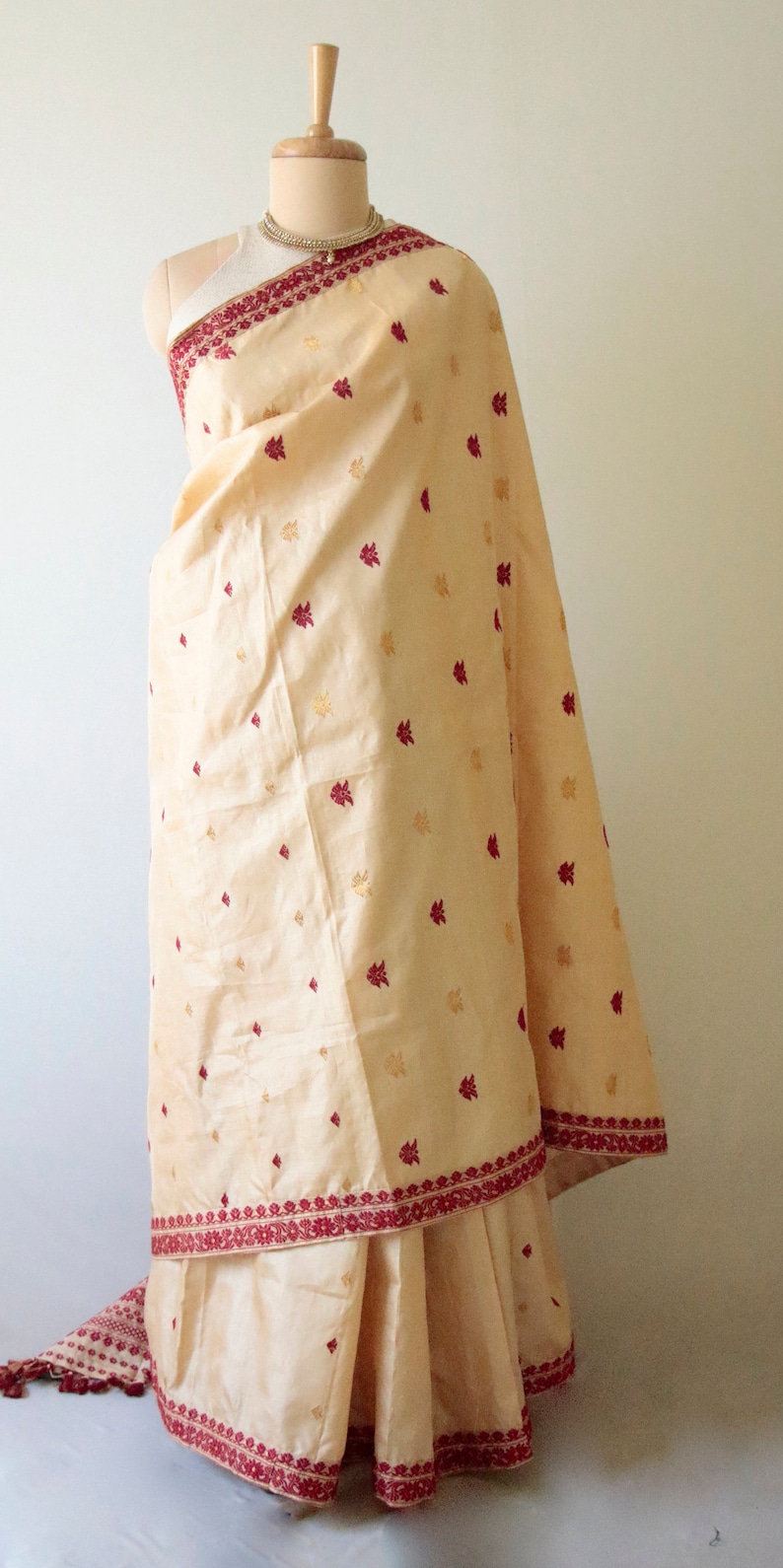 Handloom Tassah Silk Sari From Assam , India - Etsy