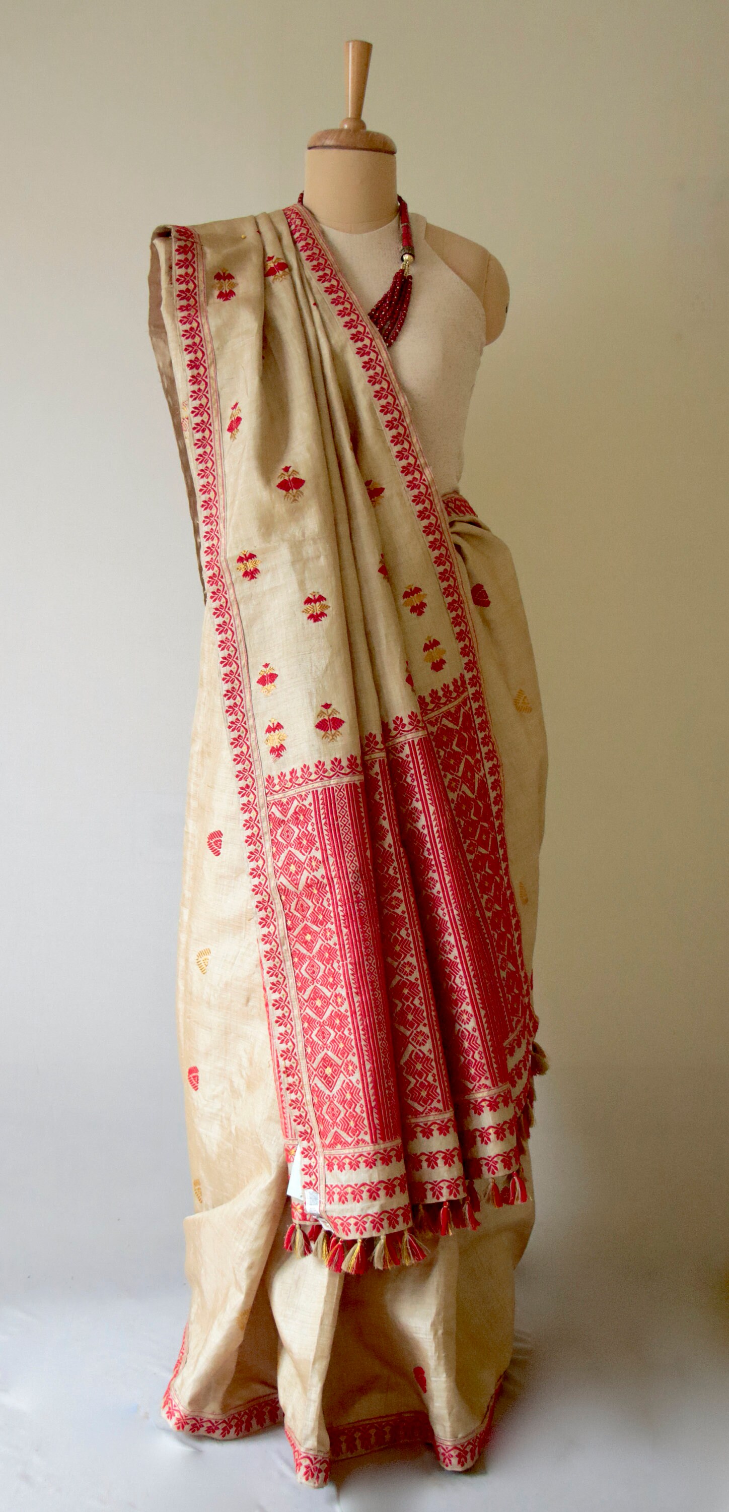 Handloom Classic Traditional Design Muga Silk Saree From Assam , India ...