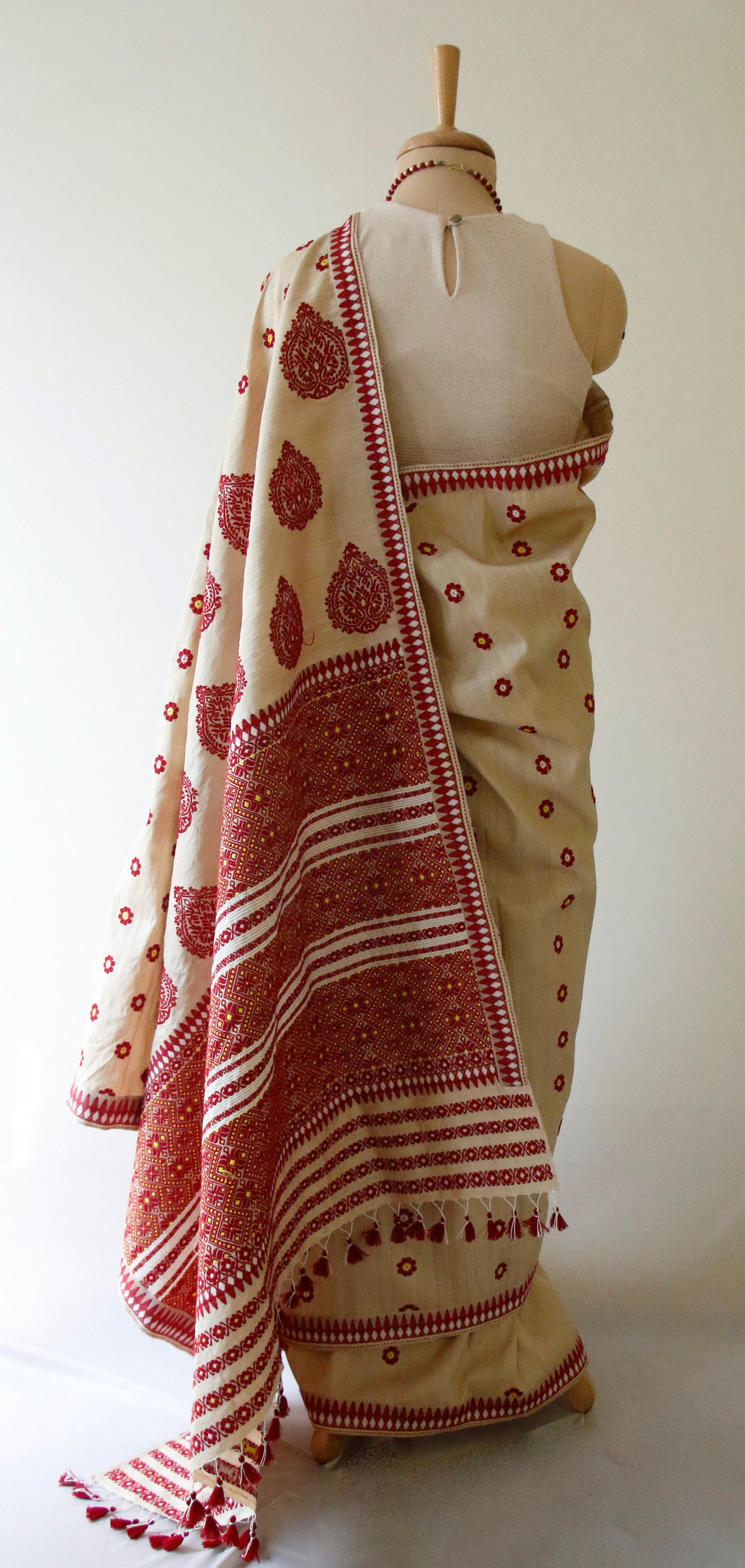 Handloom Authentic Muga Silk by Mulberry Silk Sari From Assam , India ...