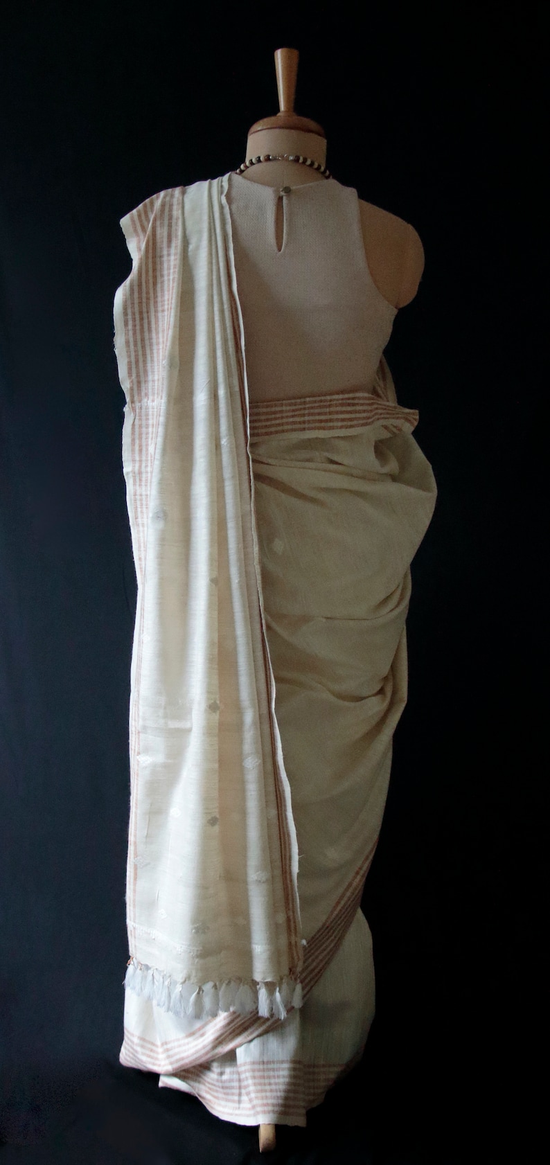 Handwoven Natural Colour Eri Silk Sari From Assam , India - Etsy