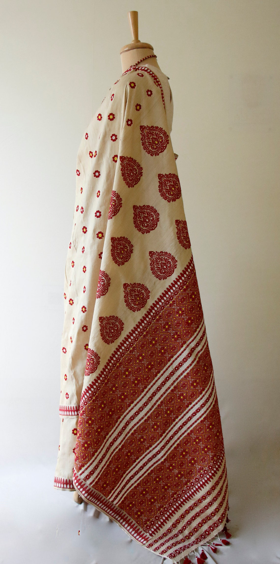 Handloom Authentic Muga Silk by Mulberry Silk Sari From Assam , India ...