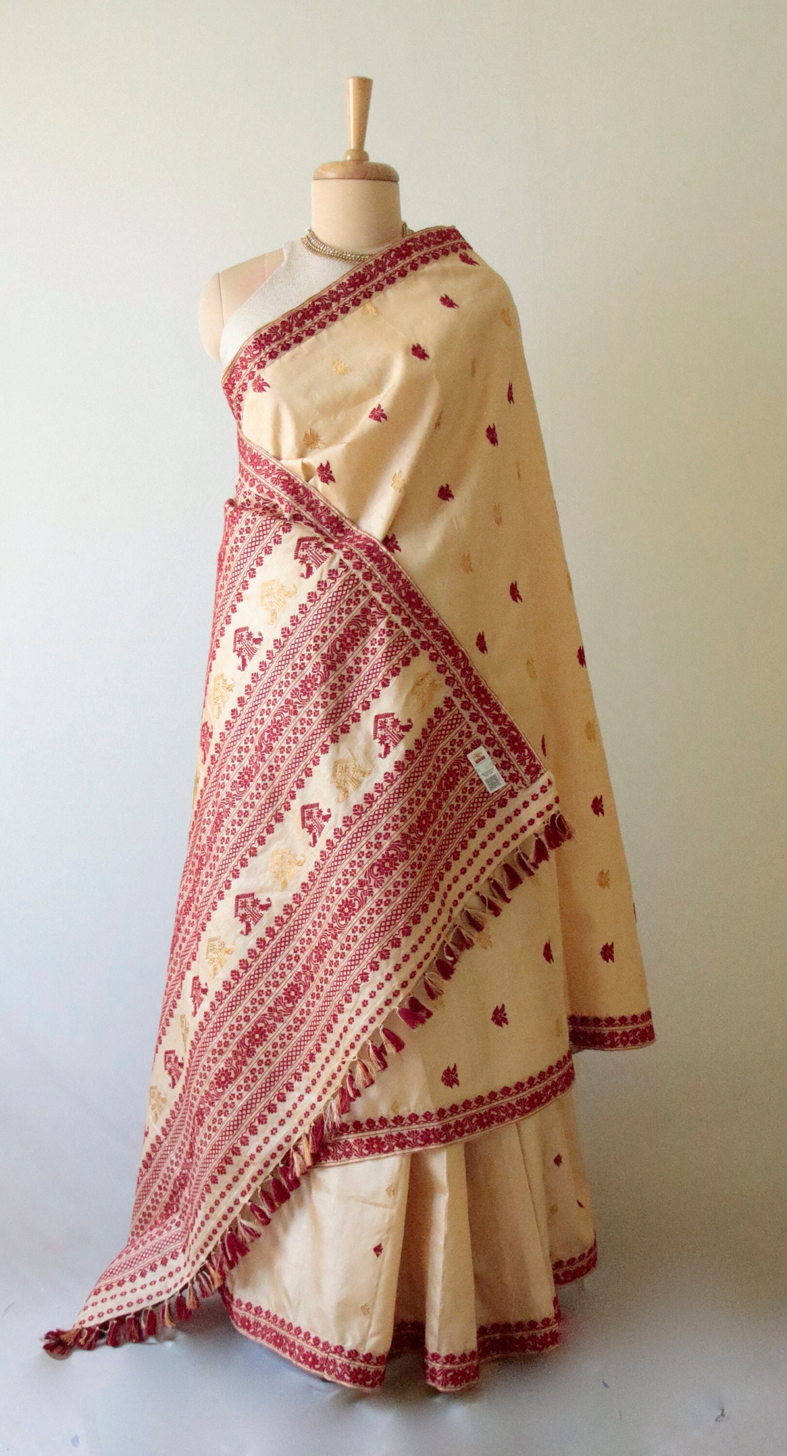 Handloom Tassah Silk Sari From Assam , India - Etsy