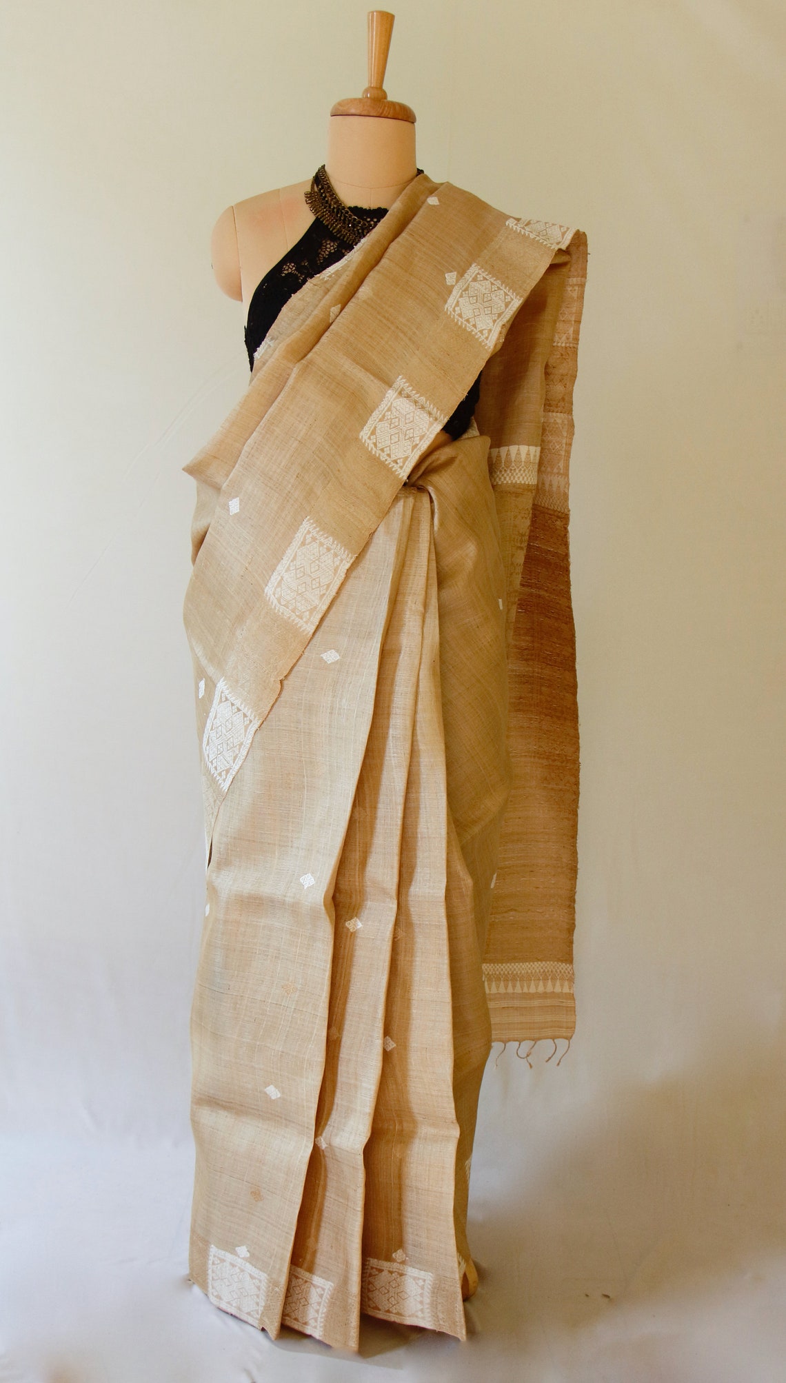 Luxurious Golden Muga Silk Saree From Assam India - Etsy