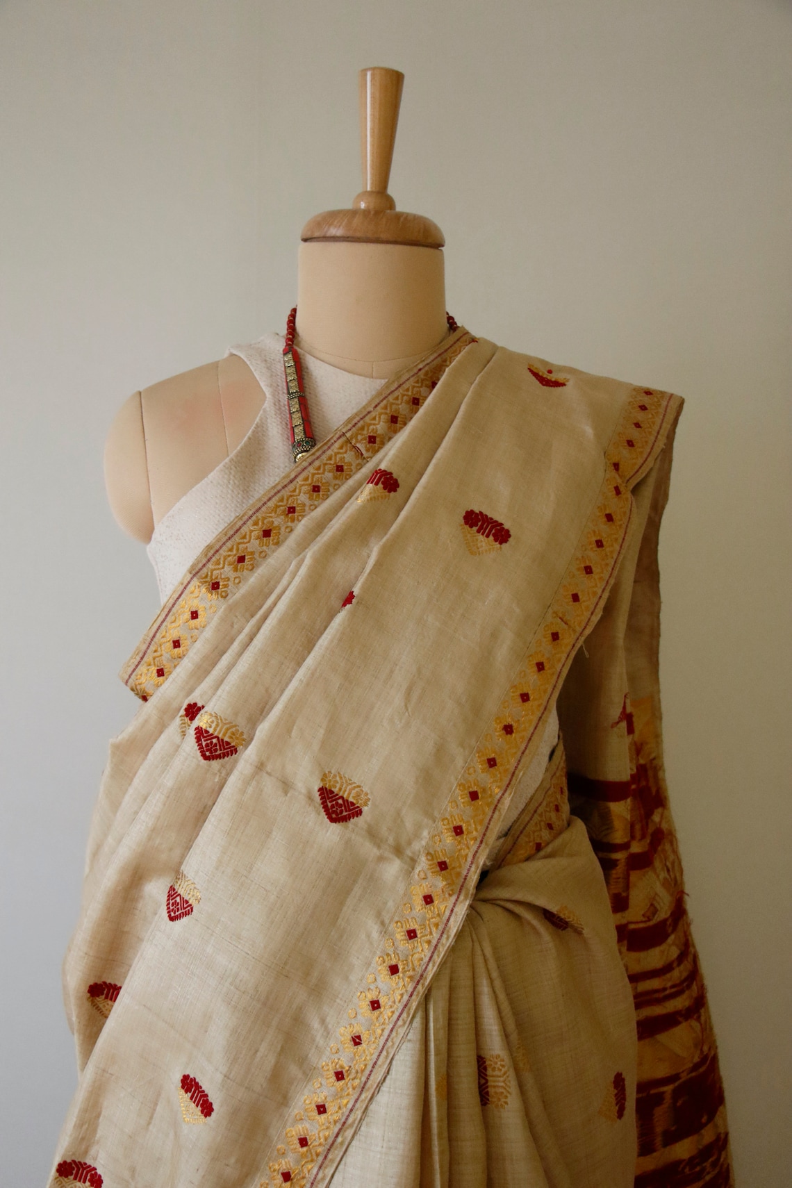Handloom Traditional Design Muga Silk Saree From Assam , India - Etsy