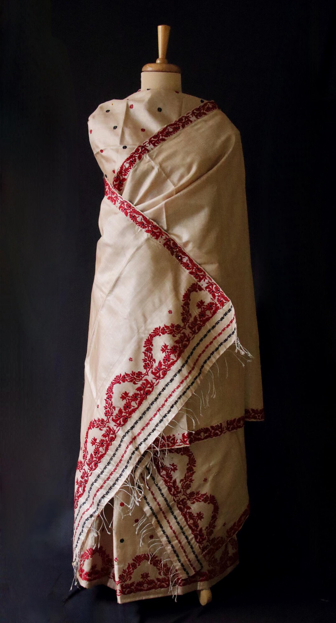 Tassar Silk Handloom Traditional Mekhla Chador Set From Assam , India ...