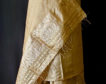 Bridal Classic Muga Silk Mekhla Chador Set in Red & Zari Motifs From ...