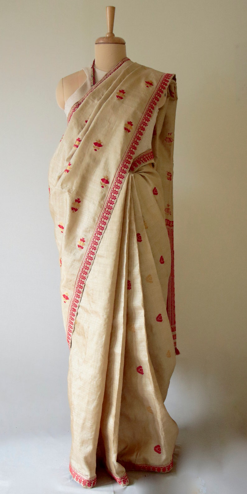 Handloom Classic Traditional Design Muga Silk Saree From Assam , India ...