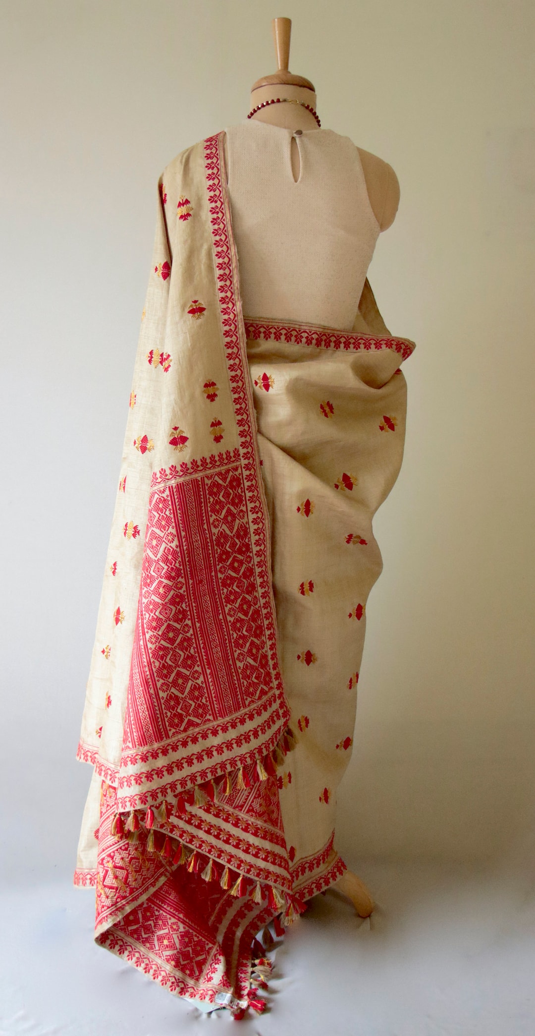 Handloom Classic Traditional Design Muga Silk Saree From Assam , India ...