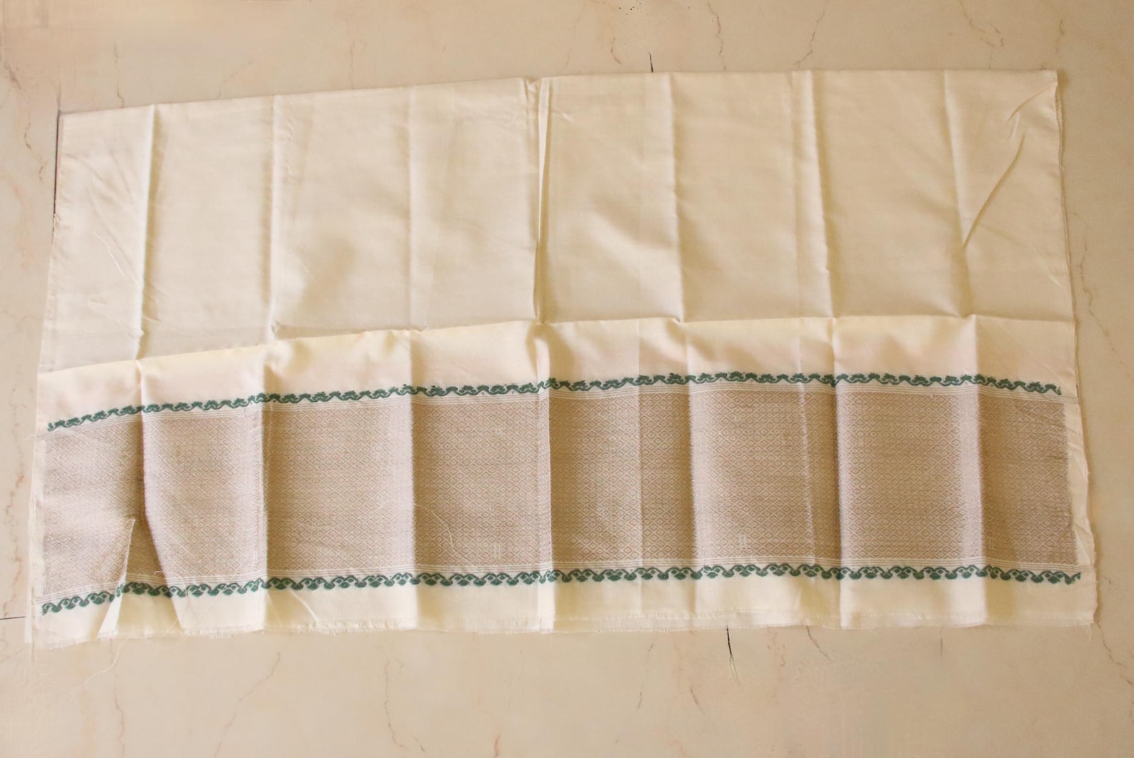 Natural off White Eri Silk Traditional Mekhela Chador Set From Assam ...