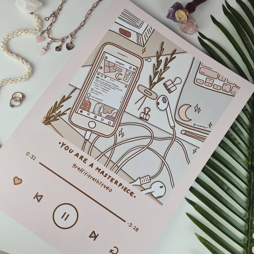 Spotify Masterpiece A3 FOLDED Poster Meditative Print, Wall Art, Office ...