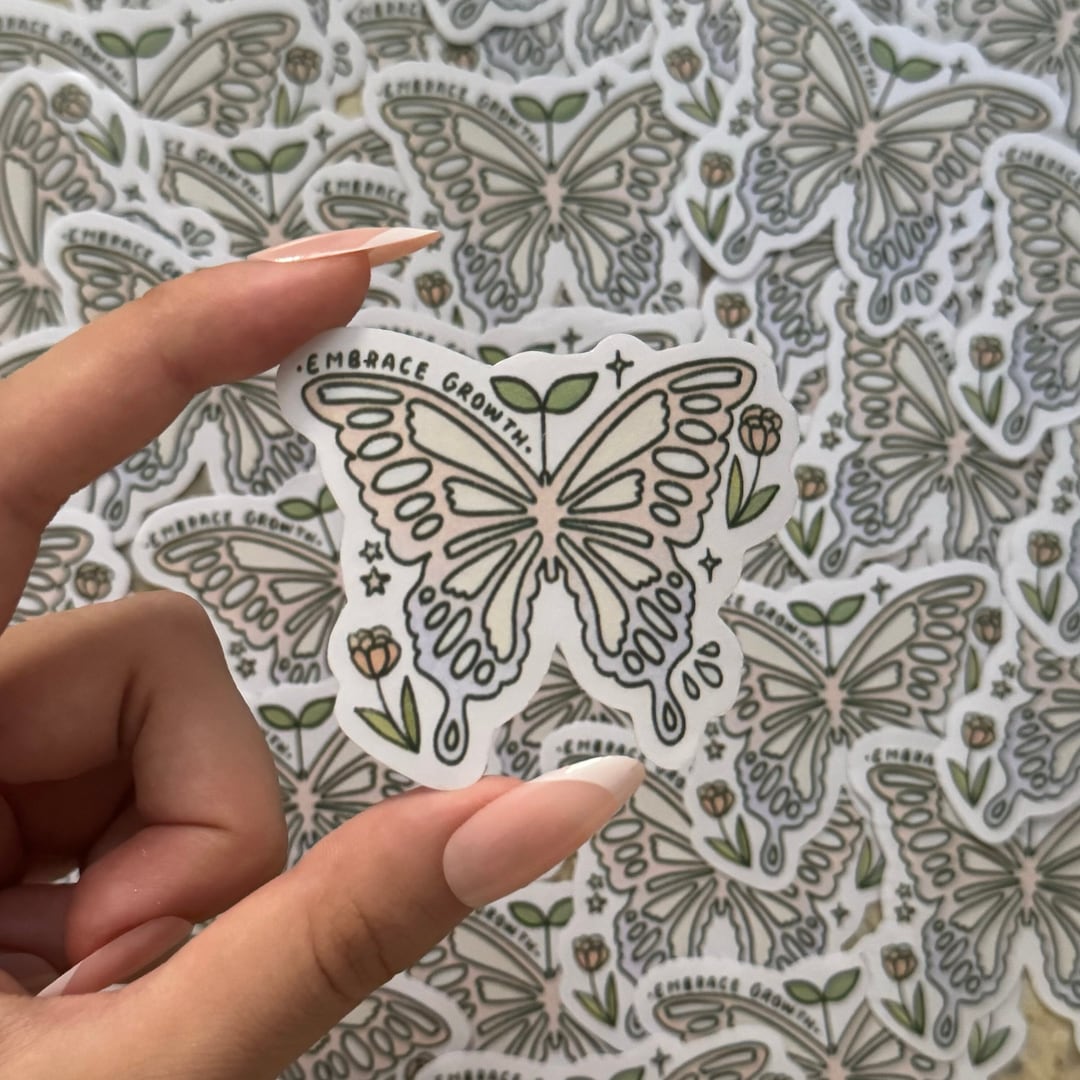 Butterfly Transparent Sticker // 100% Waterproof & Weatherproof - Etsy