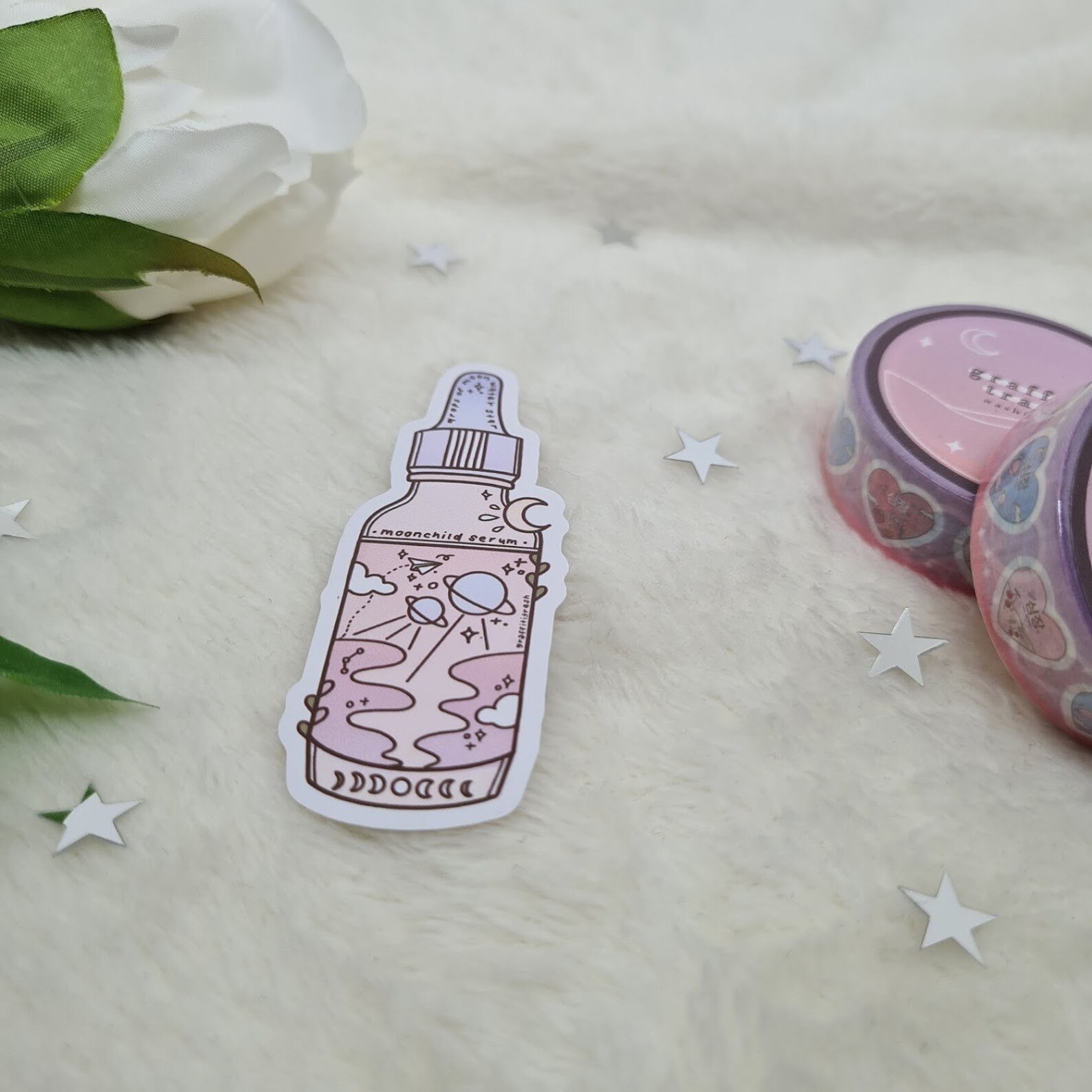 Cream/serum stickers matte vinyl aesthetic large sticker // | Etsy