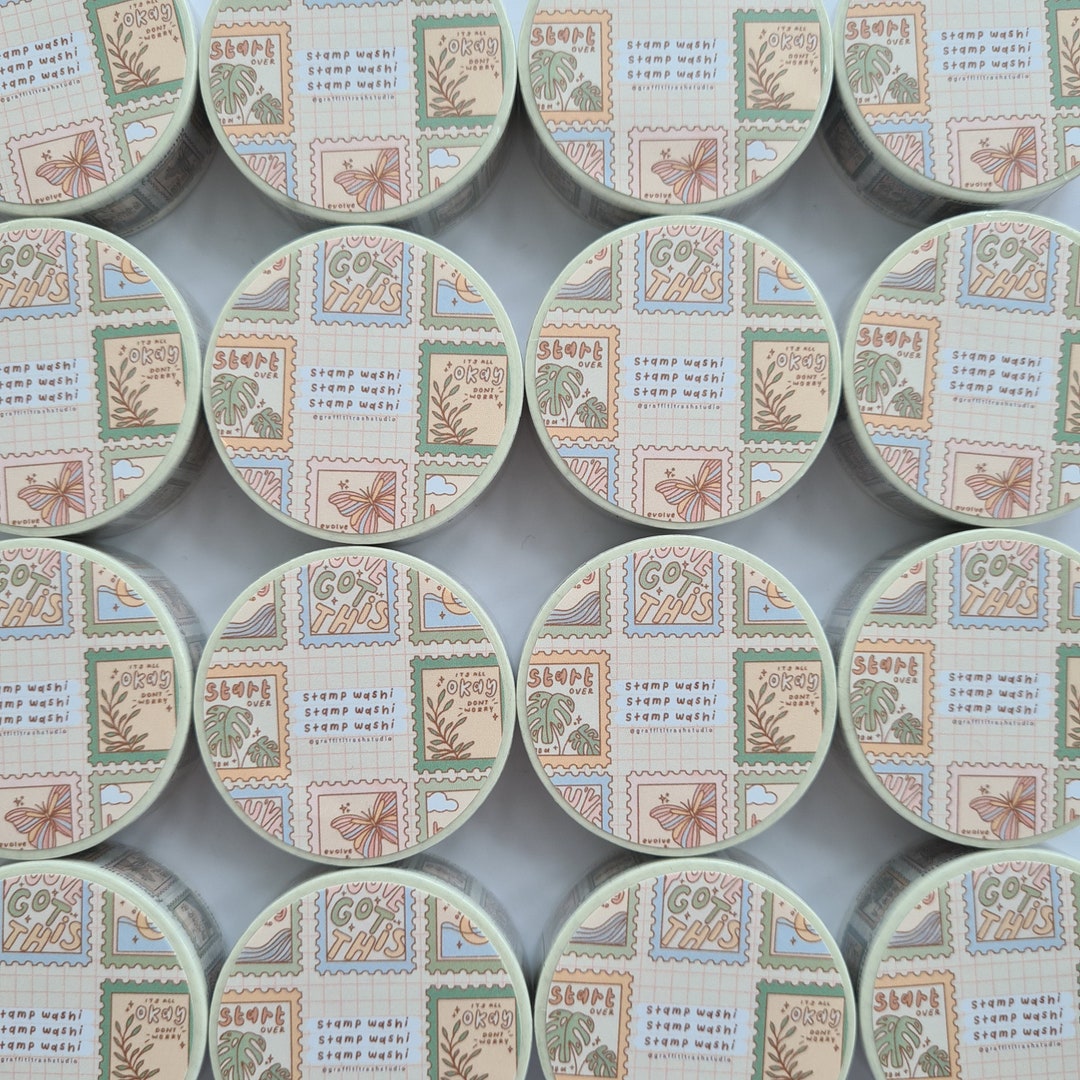 Stamp Washi Tape / Aesthetic Tape, Stamps, Illustration, Art , Sticker ...