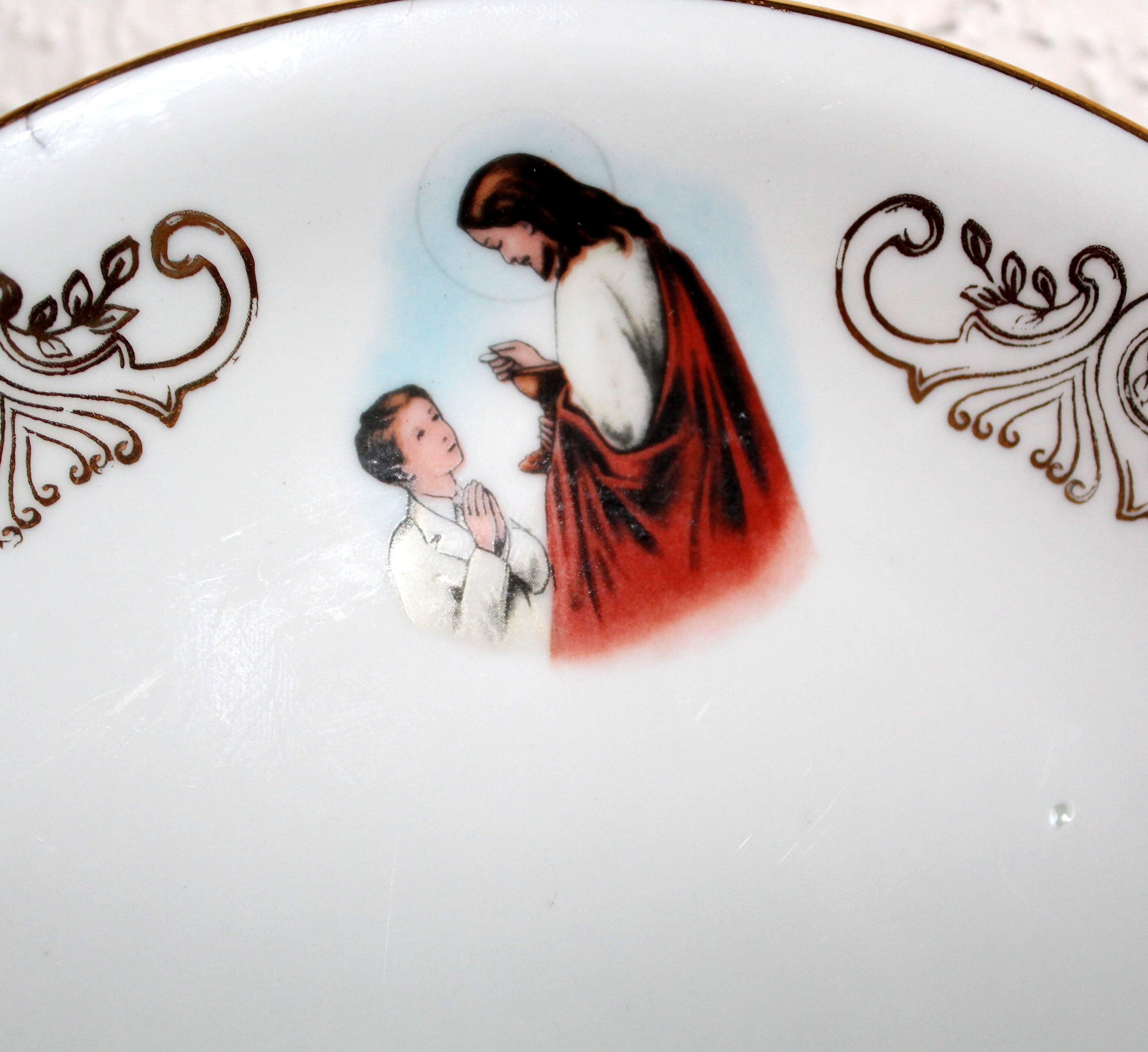 Vintage 1960 6 Pcs Collection Plates, KAHLA DDR, GDR, Motif Communion ...