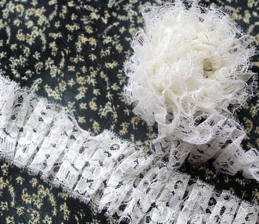Vintage 1.15 M Lace Band 60s Lace Bristle, Lace Fabric Meterware ...
