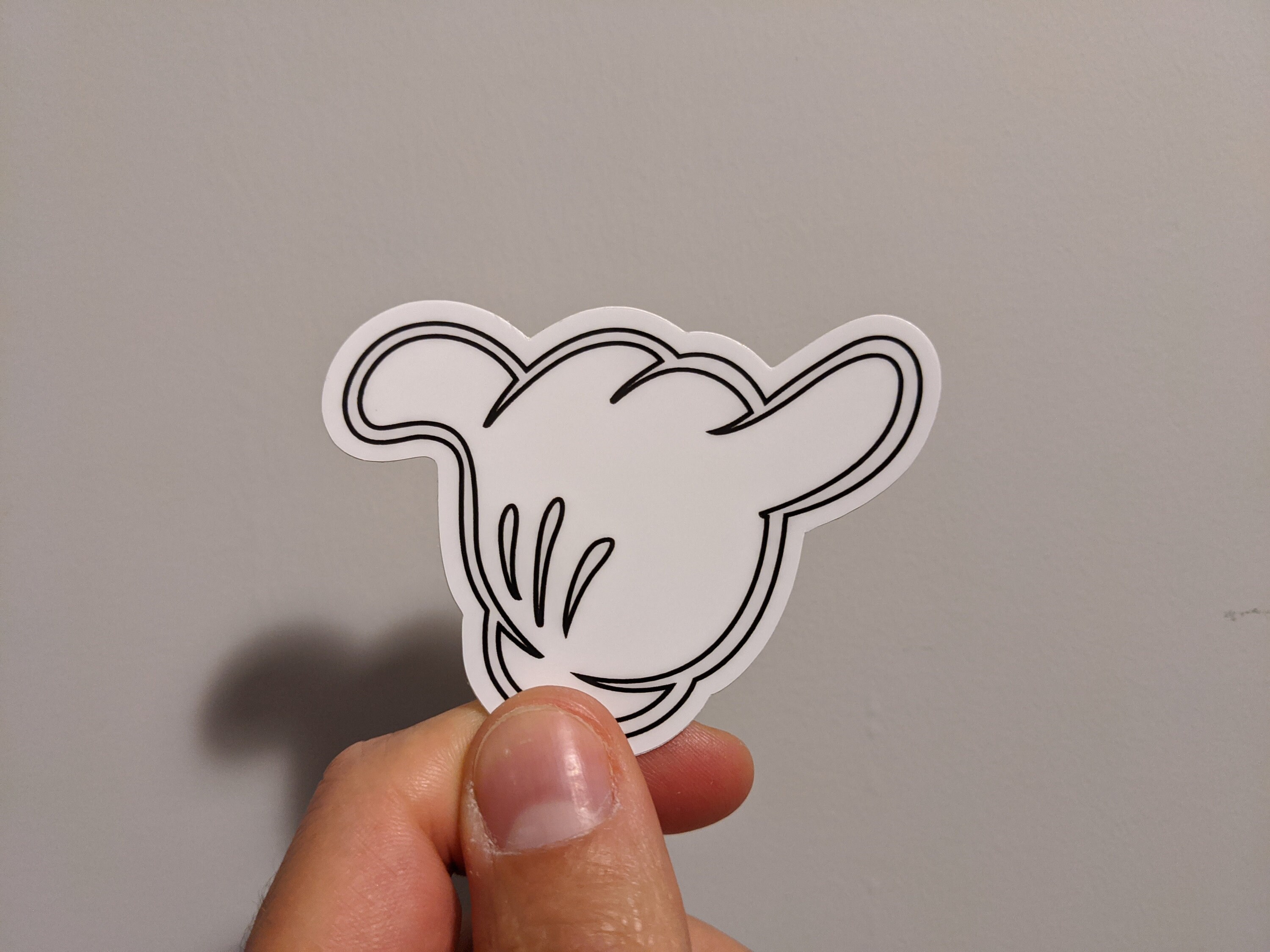 Disney Mickey Mouse Shaka Vinyl Sticker in White Holographic | Etsy