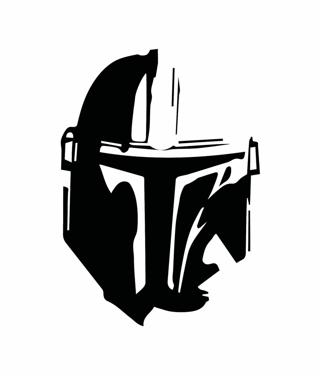 Star Wars the Mandalorian Helmet Vinyl Sticker Decal for Laptops ...