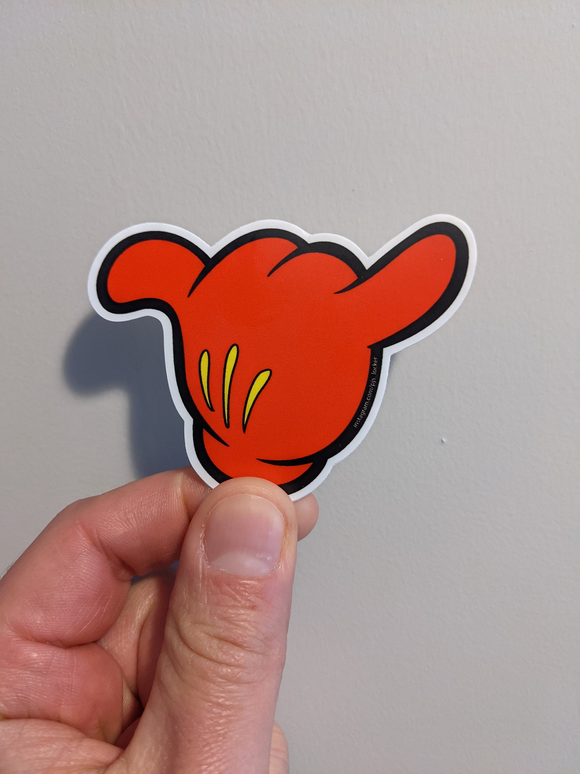 Disney Mickey Mouse Shaka Vinyl Sticker in White Holographic | Etsy