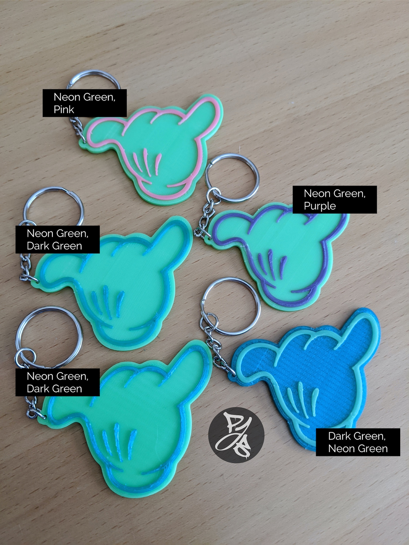 Disney Mickey Mouse Shaka 3d Printed Keychain - Etsy Ireland
