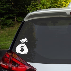 Cash Money Bag Hustle Vinyl Sticker Decal for Laptops, Phones, Cars ...