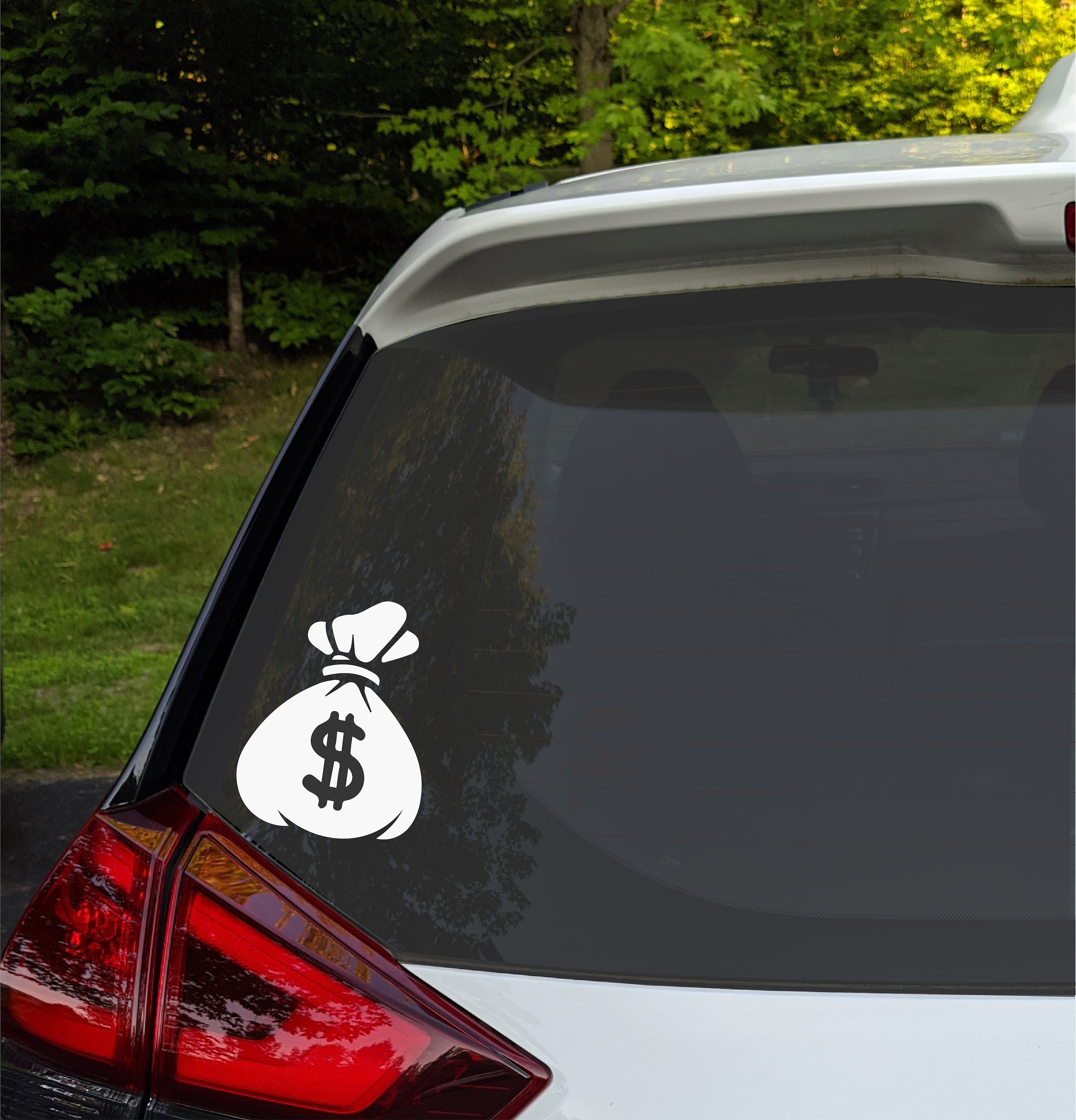 Cash money bag hustle vinyl sticker decal for laptops phones | Etsy