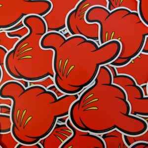 Disney Mickey Mouse Shaka Vinyl Sticker in White, Holographic, and ...