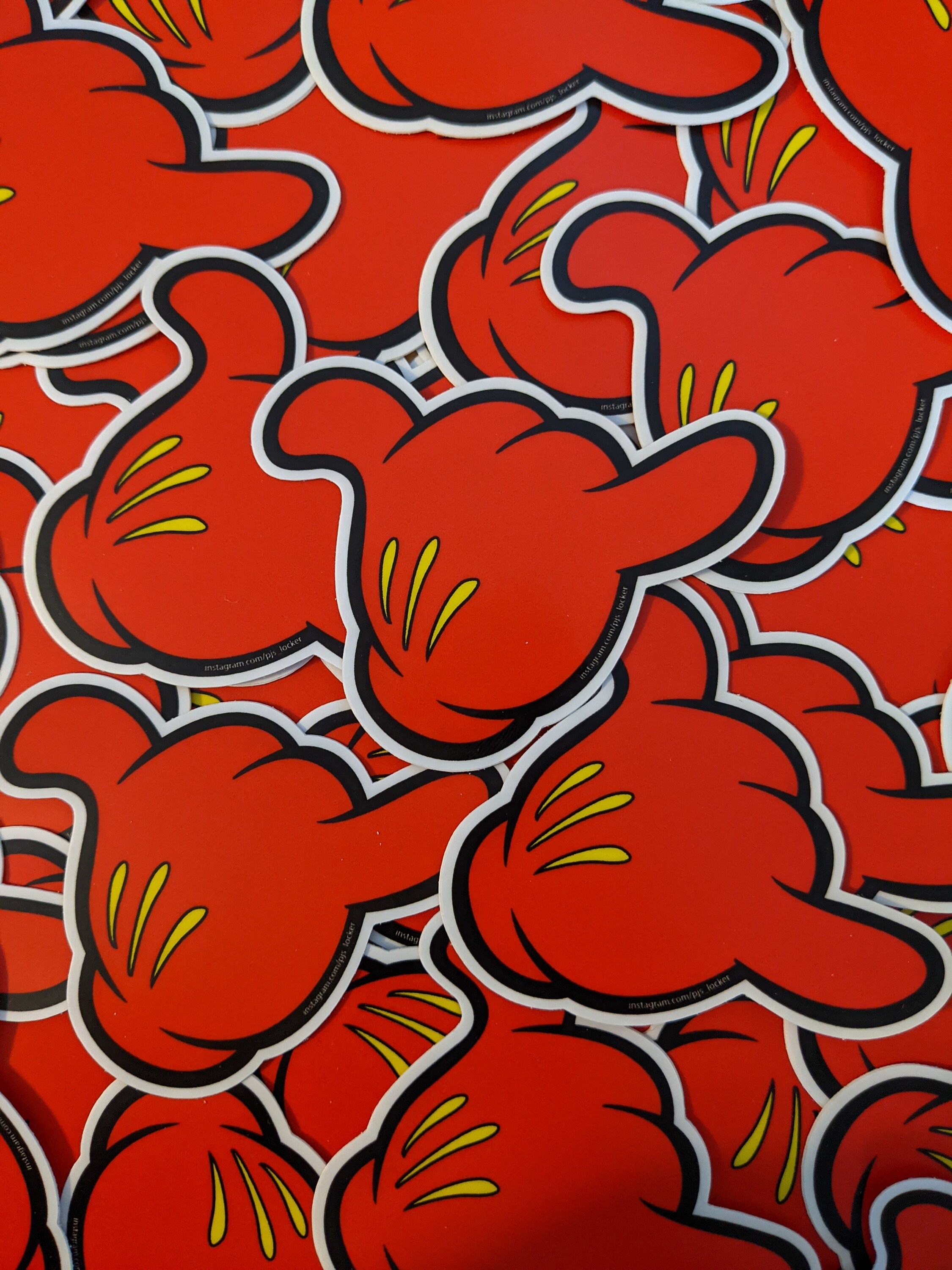 Disney Mickey Mouse Shaka Vinyl Sticker in White Holographic | Etsy