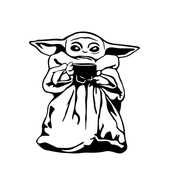Grogu the Child Aka Baby Yoda the Mandalorian Vinyl Sticker - Etsy