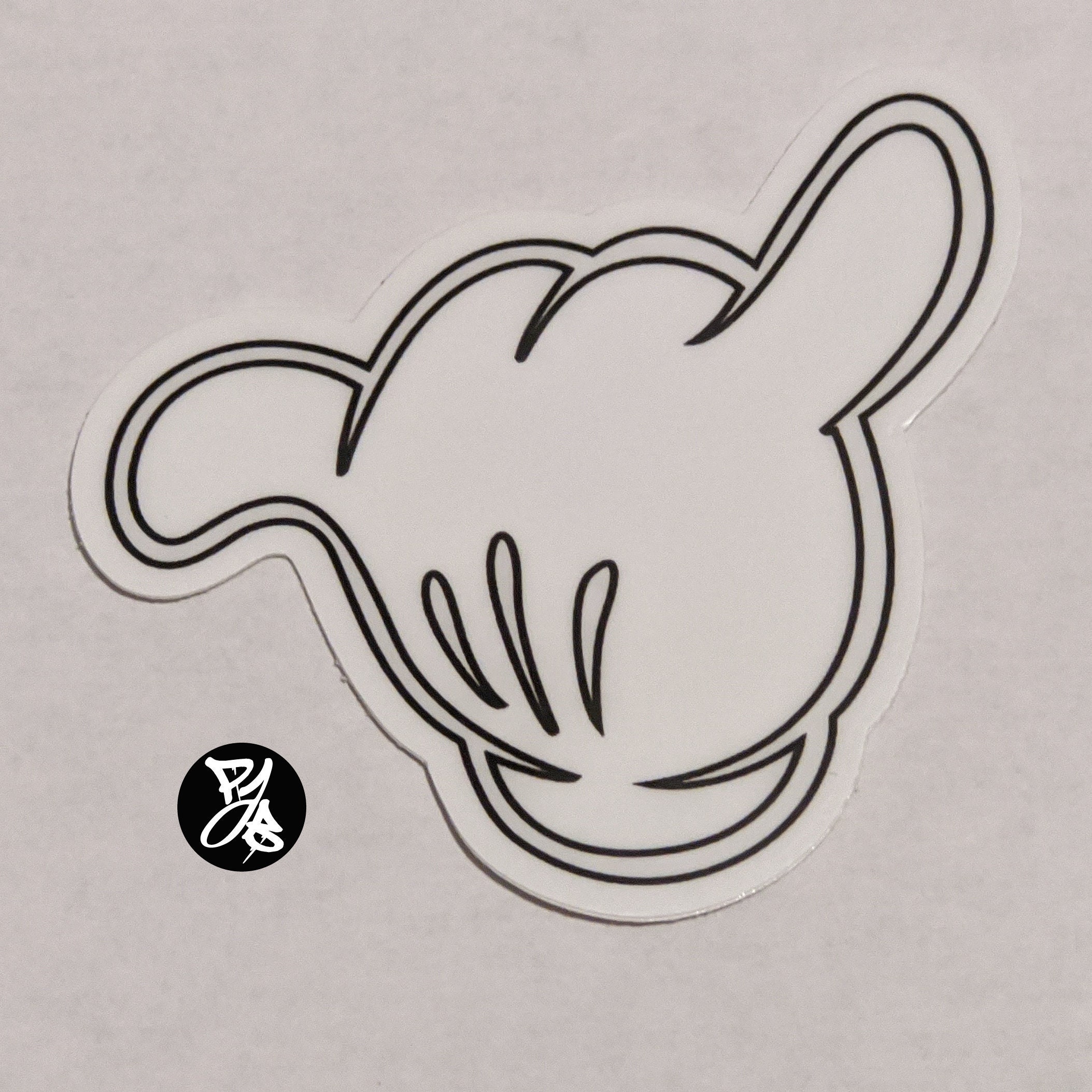 Disney Mickey Mouse Shaka Vinyl Sticker in White Holographic | Etsy