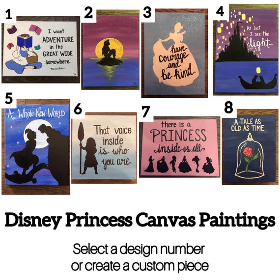 Disney Princess Canvas Painting Disney Frozen Gallery Wrapped Canvas