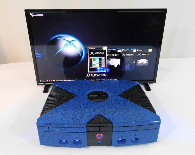 2TB Original OG Xbox Console Custom Modded W/ Blue Leds 700 Xbox Games ...