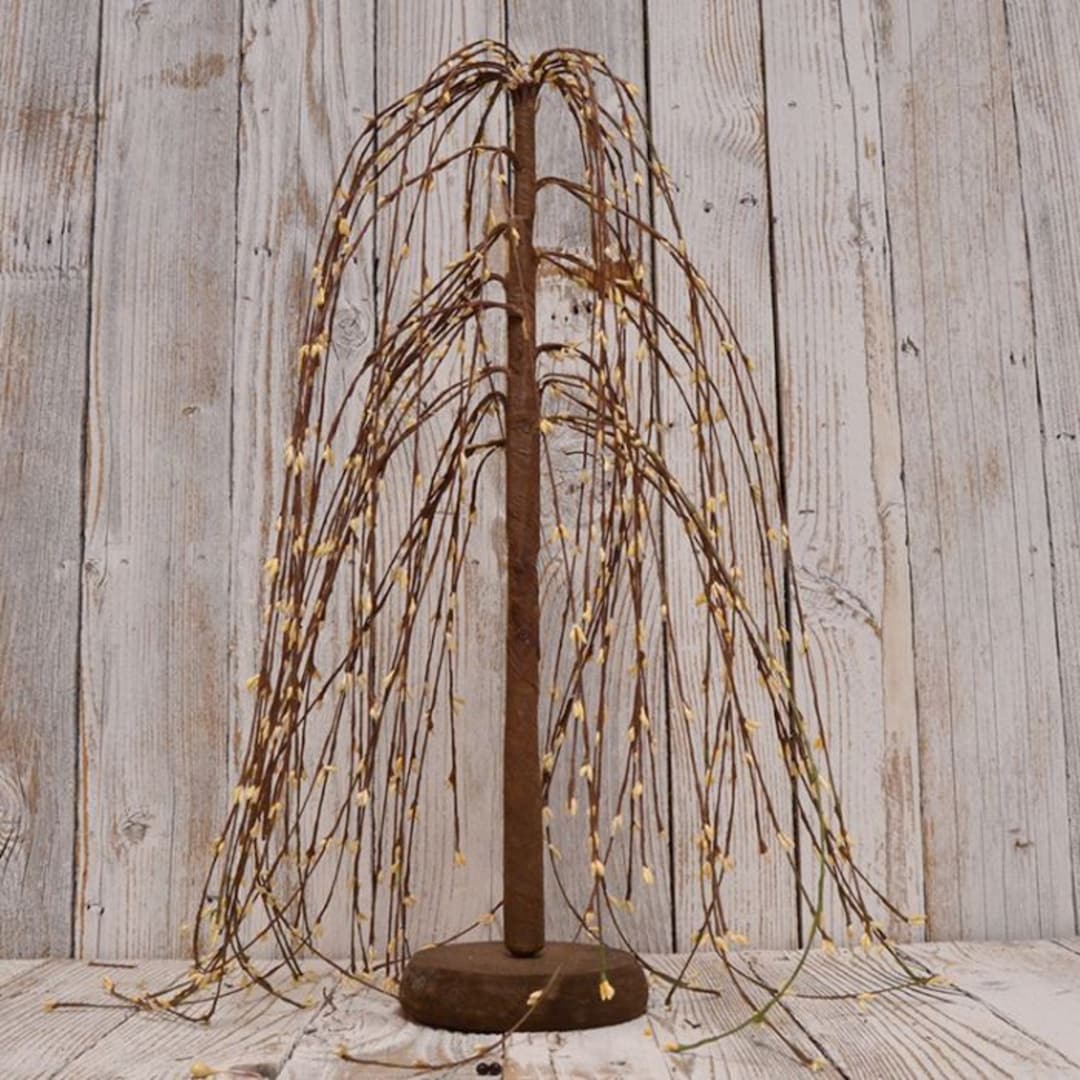 Pip Berry Tree Cream Willow Tree 18" Primitive Home Decor Country Decor ...