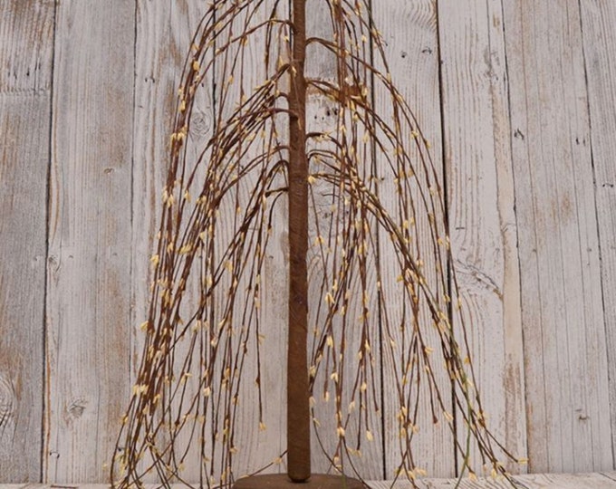 Pip Berry Tree Cream Willow Tree 18" Primitive Home Decor Country Decor ...
