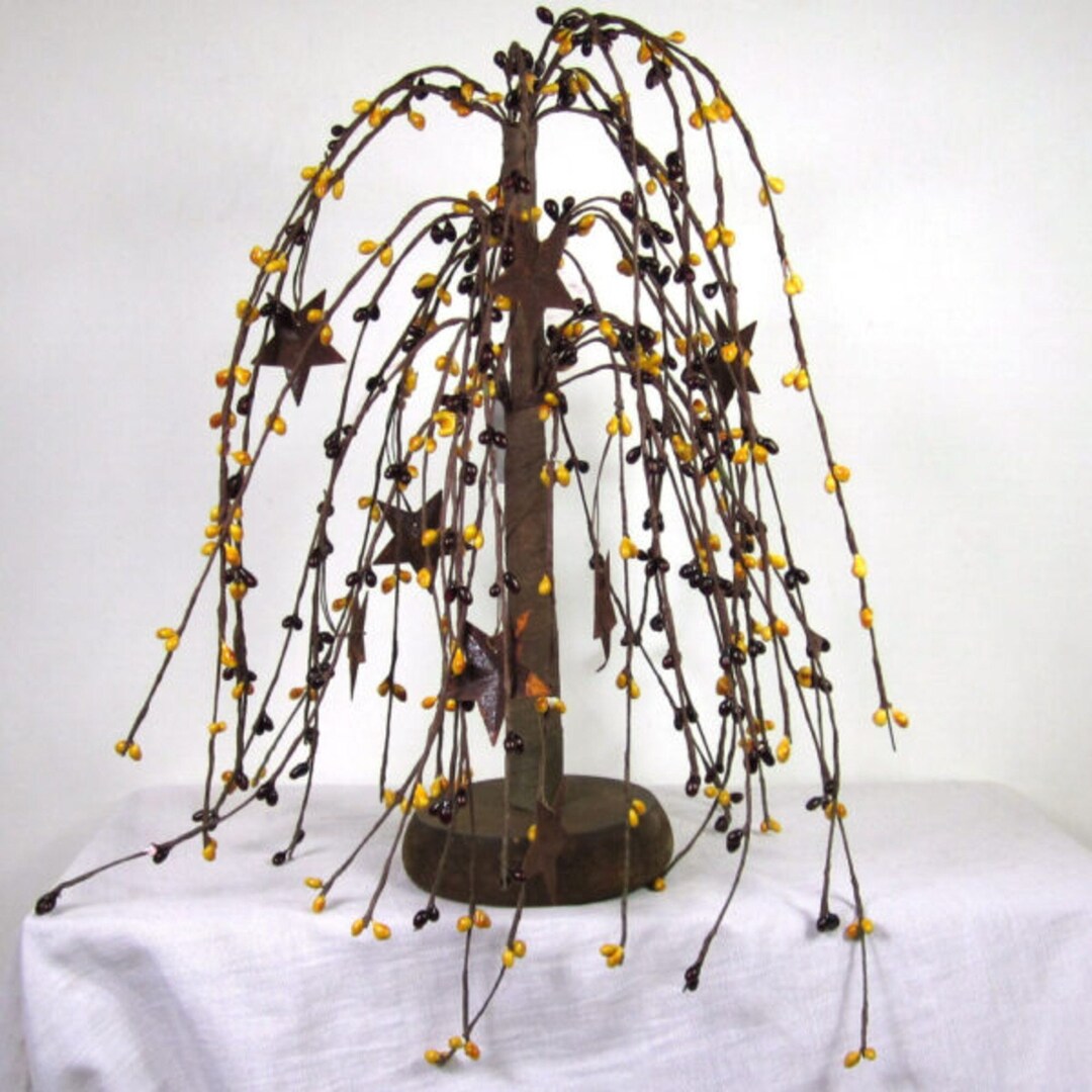 Pip Berry Tree Burgundy Mustard Pip Berry Willow Tree Country Home ...