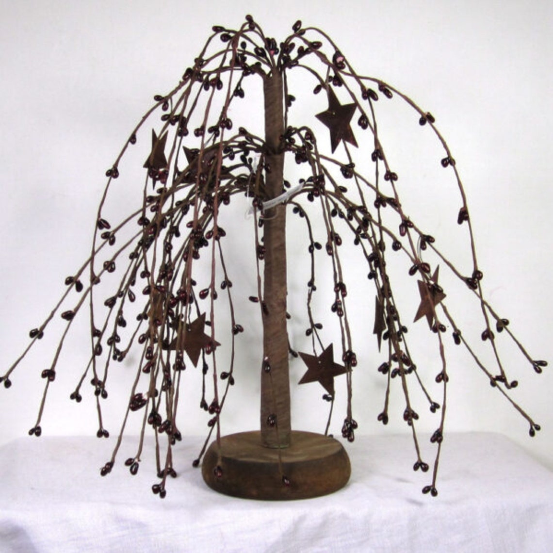 Primitive Burgundy Pip Berry Willow Tree 12 Country Home - Etsy