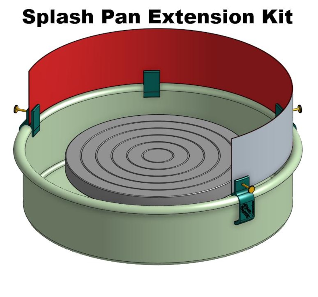 4" Plexiglass Trimming Guard and Splash Pan Extension for Pottery Wheel ...