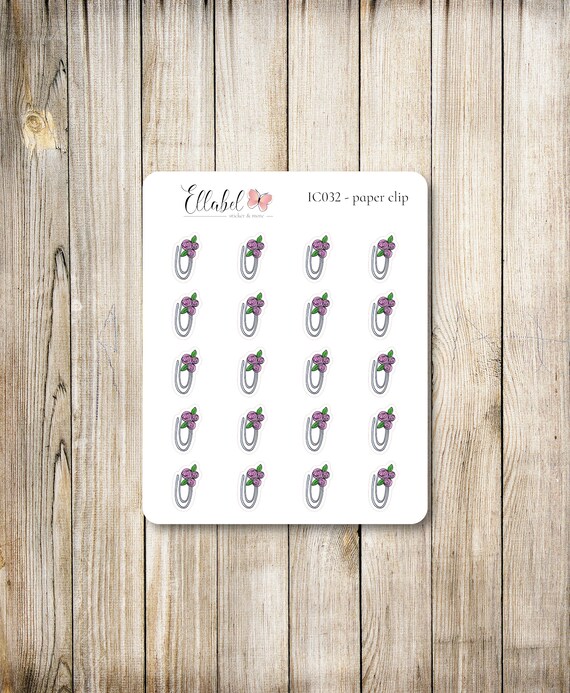 Sticker Sheet Büroklammer Herz Klammer Kawaii Filofax - Etsy