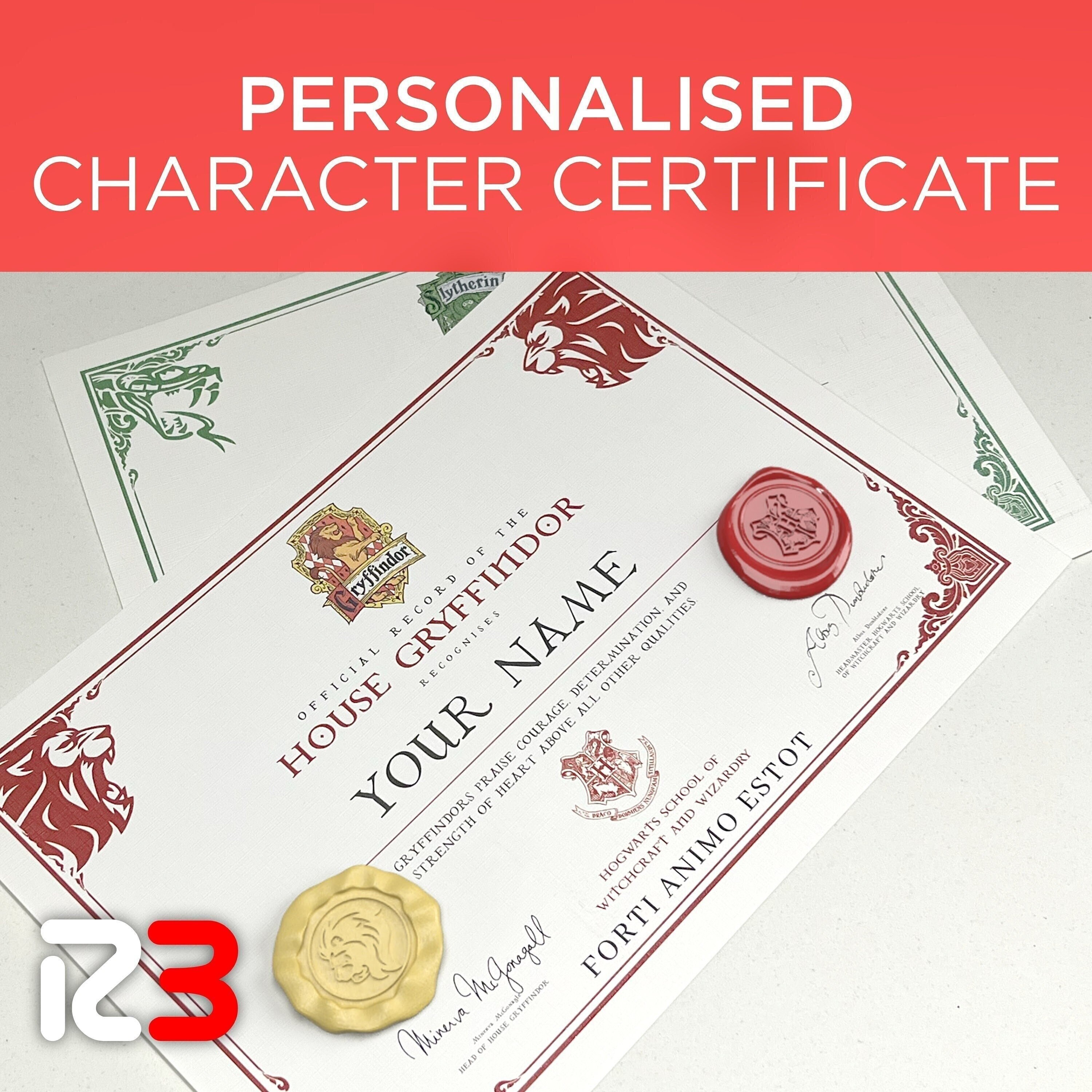 Hogwarts Certificate Template