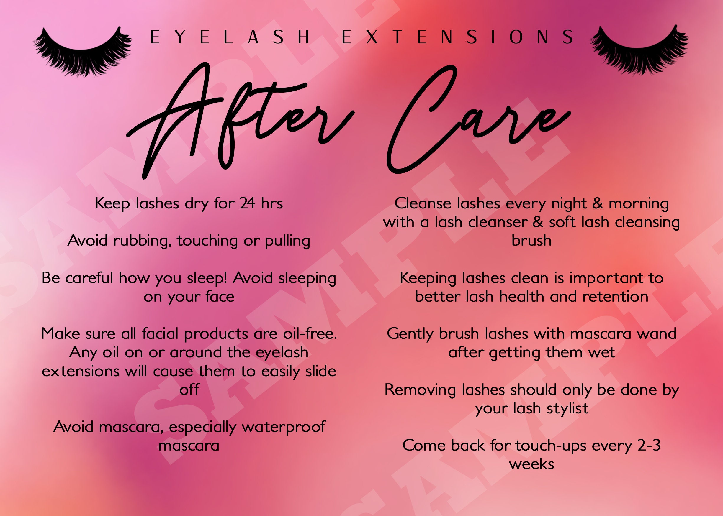 Eyelashes extension care store