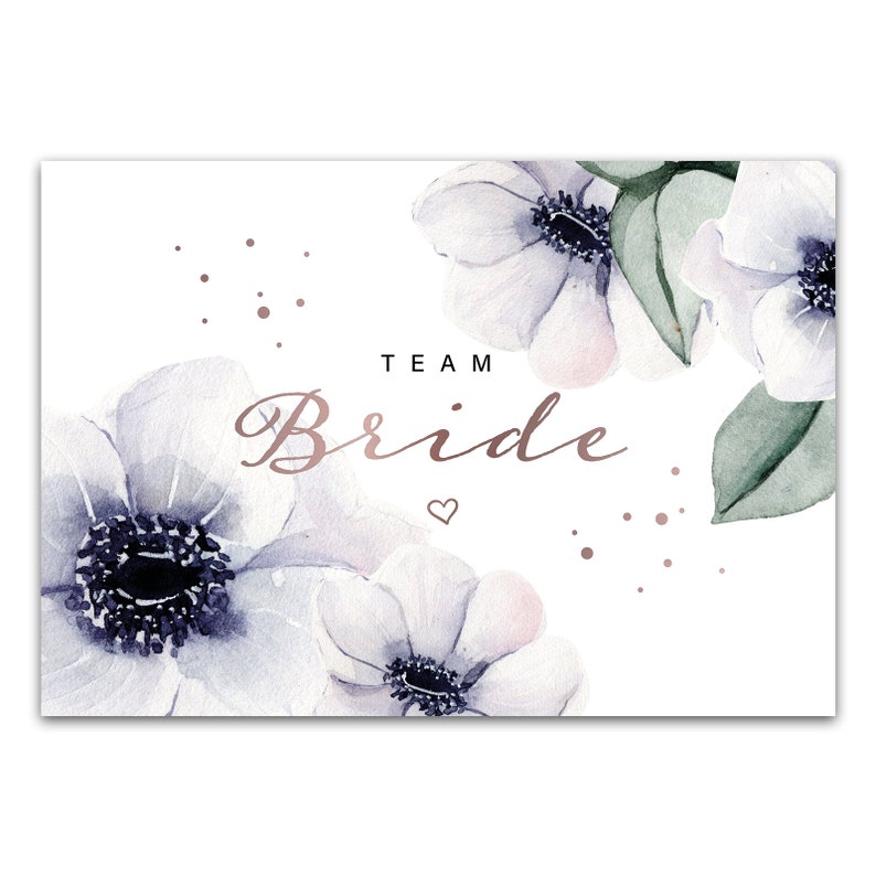 Postkarte "team Bride" - Etsy