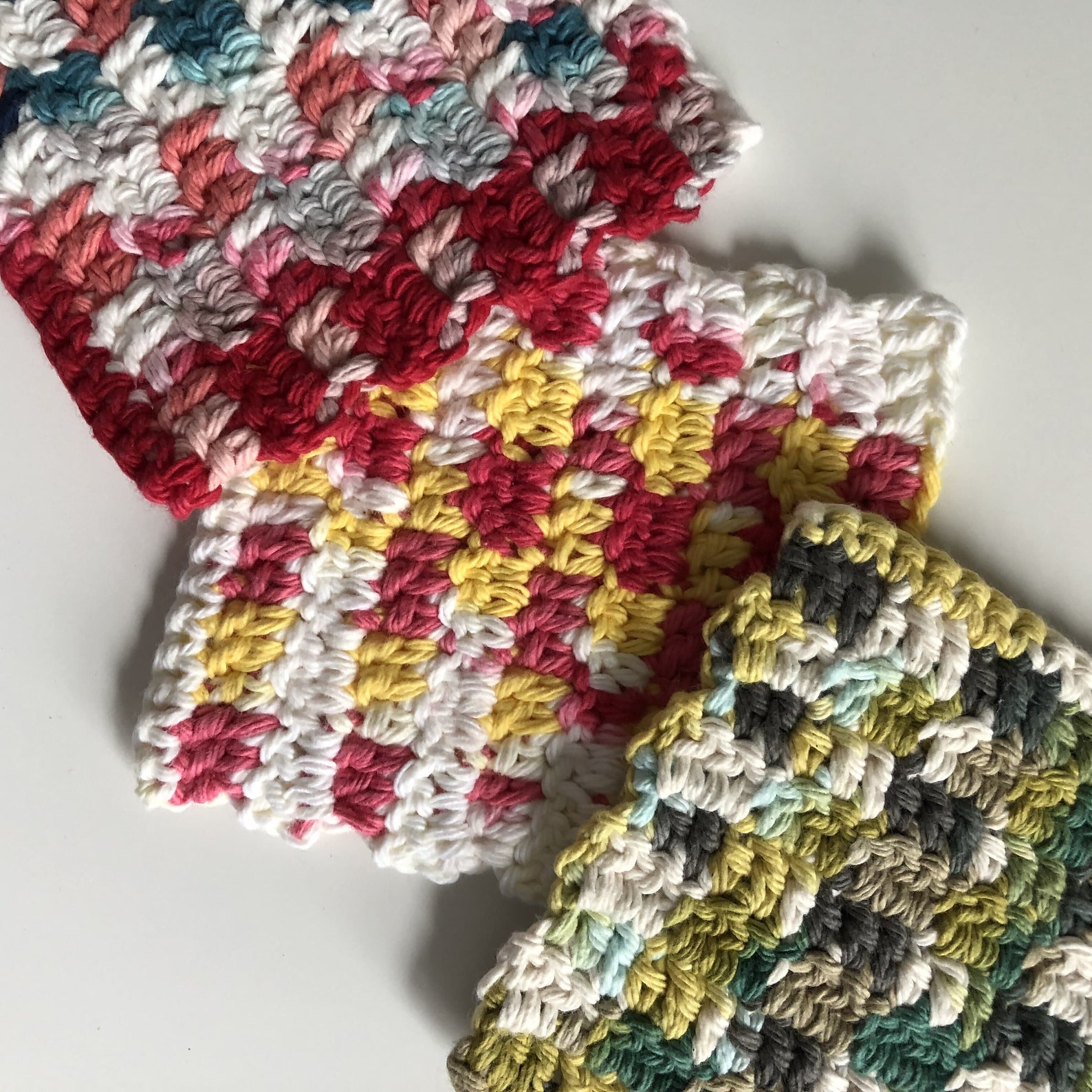 Crochet PDF Pattern - Abstract Checkered Coasters - Etsy
