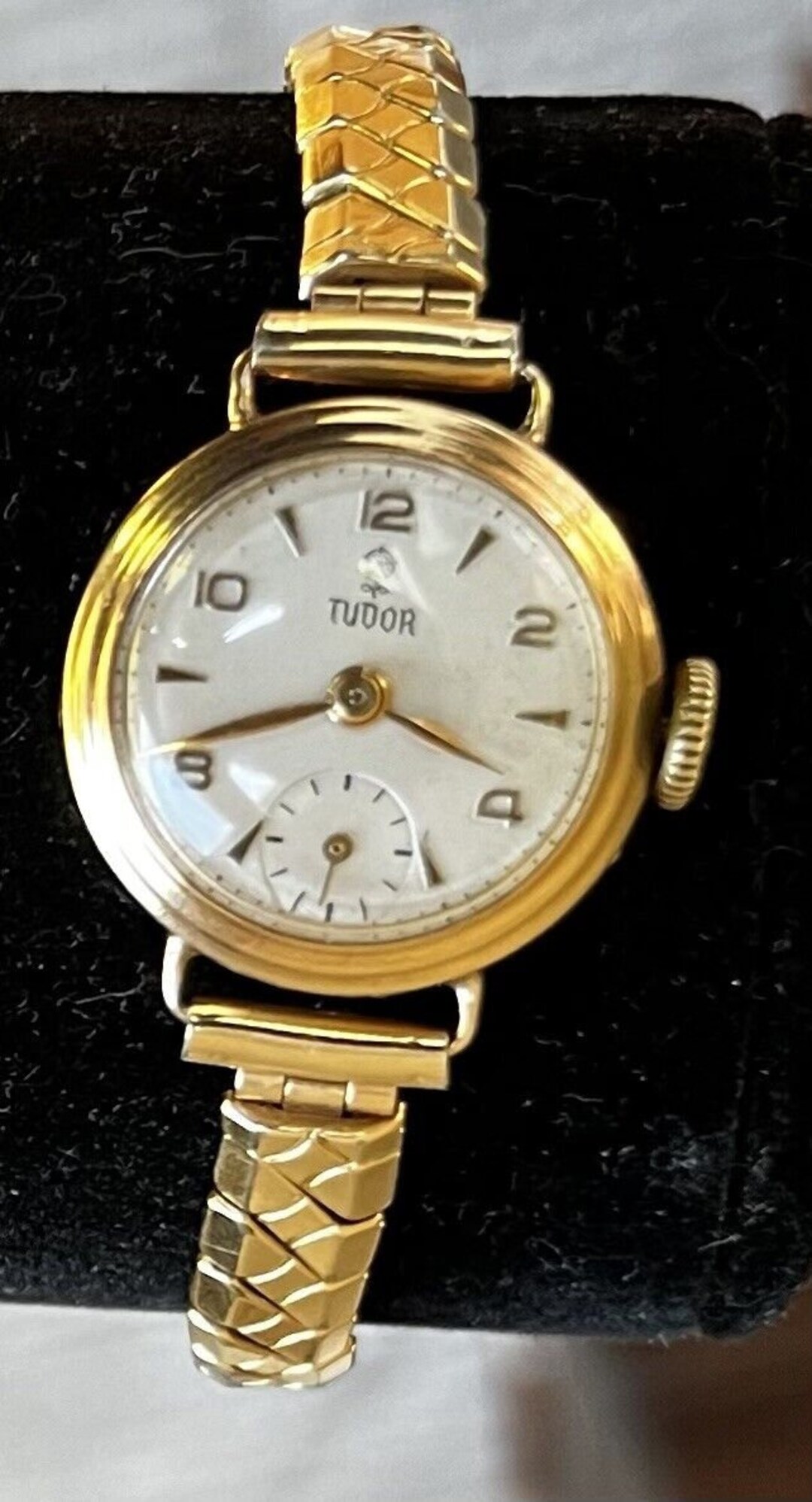 Vintage Rolex Tudor Ladies Watch 9ct Gold Works Montal Band - Etsy